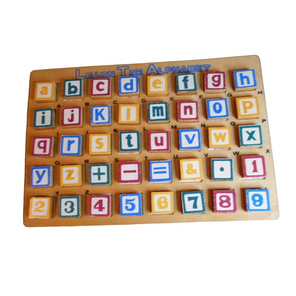 Unbranded | Toys | Learn The Alphabet Wood Block Tray Puzzle Letters ...